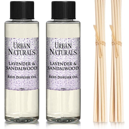 Urban Naturals Lavender Sandalwood Reed Diffuser Refill Oil - 4 oz (2 Pack)